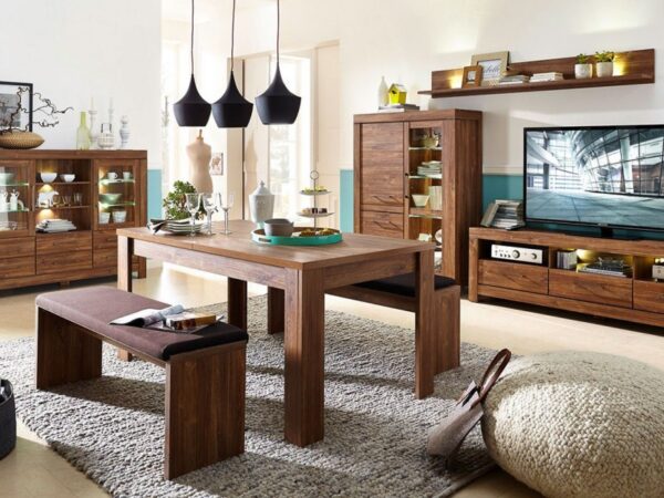 Modern Long Oak Shelf Wall Floating Panel LED Light 200cm